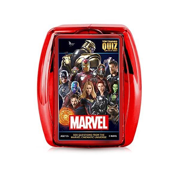 ボードゲーム 英語 アメリカ 海外ゲーム WM00006-EN2-6 Top Trumps Marvel Cinematic Universe Quiz Game, 500 Questions to Test Your Knowledge ...