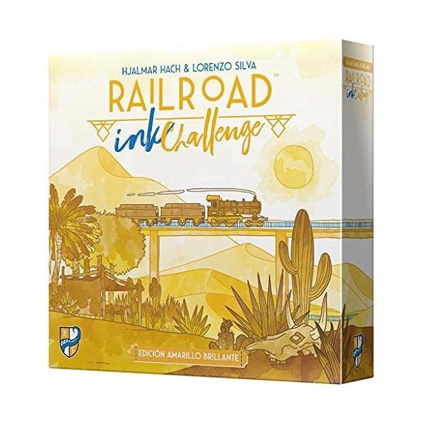 ボードゲーム 英語 アメリカ 海外ゲーム HGRRI03ES Railroad Ink Challenge: Shining Yellow Edition - Roll Dice and Draw Railways and Routes, ...