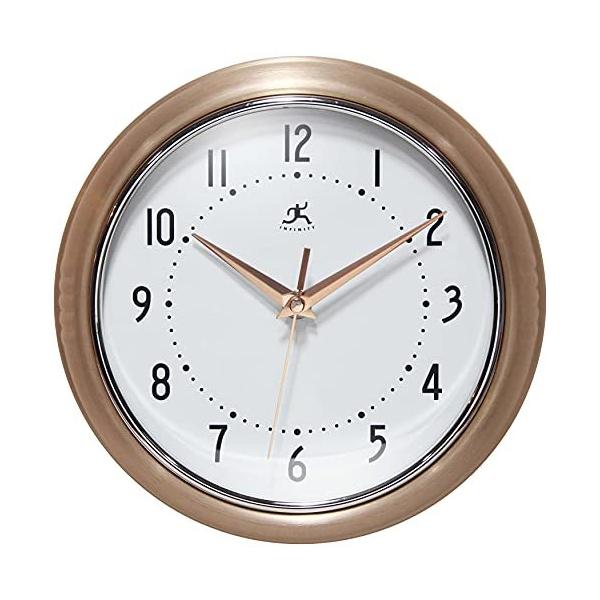 壁掛け時計 インテリア インテリア 海外モデル アメリカ 輸入物 Retro Infinity Instruments LTD. Retro 9 inch Silent Sweep Non-Ticking Mid Century Moder...