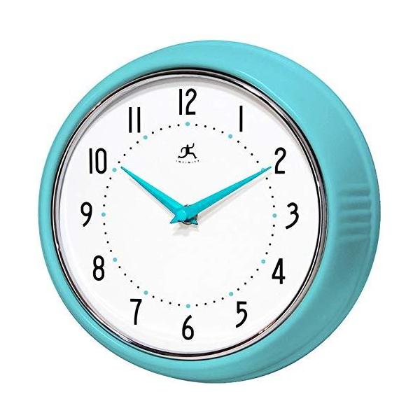 壁掛け時計 インテリア インテリア 海外モデル アメリカ 輸入物 Retro Infinity Instruments LTD. Retro 9 inch Silent Sweep Non-Ticking Mid Century Moder...