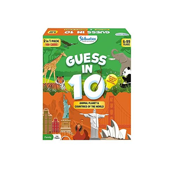 Skillmatics スキルマティクス アメリカ 海外輸入 知育玩具 教養ゲーム  SKILL127GACC Skillmatics Guess in 10 Animals &amp; Countries Combo, Perfect f...