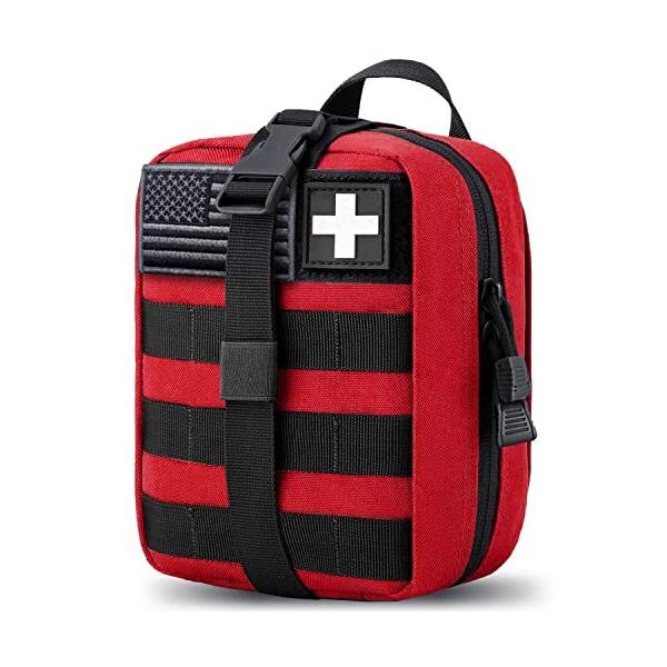 タクティカルポーチ ミリタリーポーチ サバイバルゲーム サバゲー アメリカ  MEQI Medical MOLLE Tactical Pouch, EMT First Aid IFAK Rip-Away Utility Pouch for ...