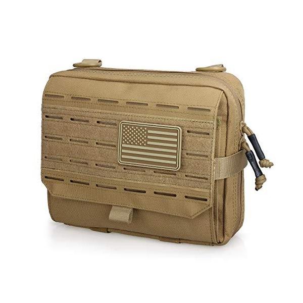 タクティカルポーチ ミリタリーポーチ サバイバルゲーム サバゲー アメリカ WY-0171K WYNEX Tactical Molle Admin Pouch of Tri-Fold Open Design, Molle Tool Pouc...