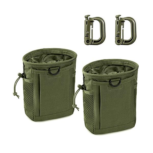 タクティカルポーチ ミリタリーポーチ サバイバルゲーム サバゲー アメリカ LIVANS-0005GG LIVANS Tactical Molle Dump Pouch, Magazine Recovery Pouch Drastring ...