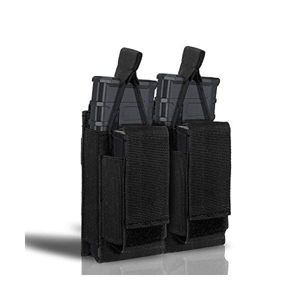 タクティカルポーチ ミリタリーポーチ サバイバルゲーム サバゲー アメリカ  Tactical Mag Pouch, Open-Top Molle Double Magazine Pouches Holder Carrier for M4 ...