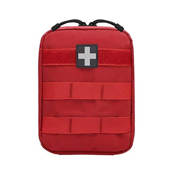 タクティカルポーチ ミリタリーポーチ サバイバルゲーム サバゲー アメリカ FBAVIIDOO-RED Molle First Aid Pouch, Red Molle Ifak Pouch, Tactical Medical Pouch ...