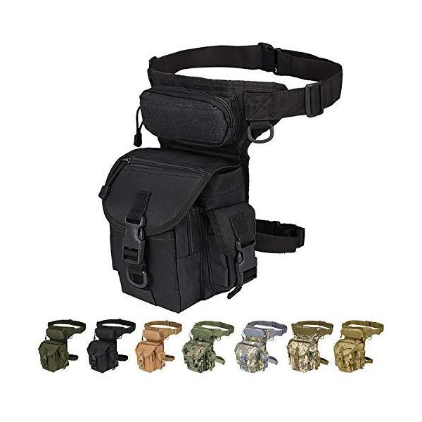 タクティカルポーチ ミリタリーポーチ サバイバルゲーム サバゲー アメリカ  Multi-Purpose Drop Leg Pouch for Men Tactical Thigh Bag Motorcycle Leg Bag for Me...