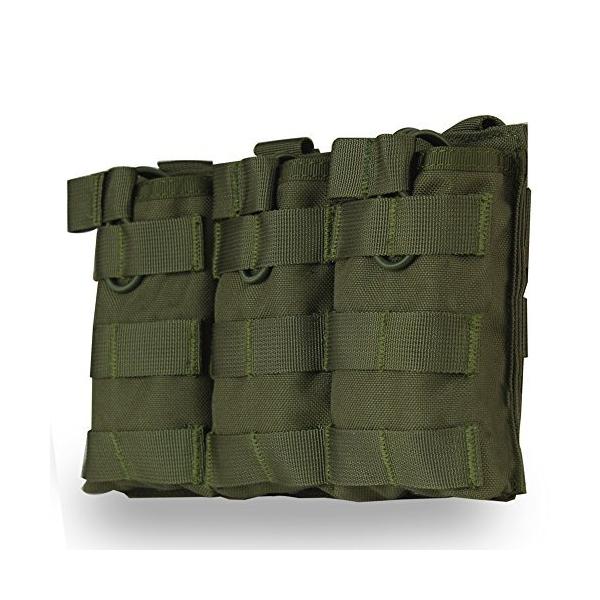 タクティカルポーチ ミリタリーポーチ サバイバルゲーム サバゲー アメリカ  Tactical MOLLE Triple Open-Top Magazine Pouch Fast AK AR M4 FAMAS Mag Military Po...