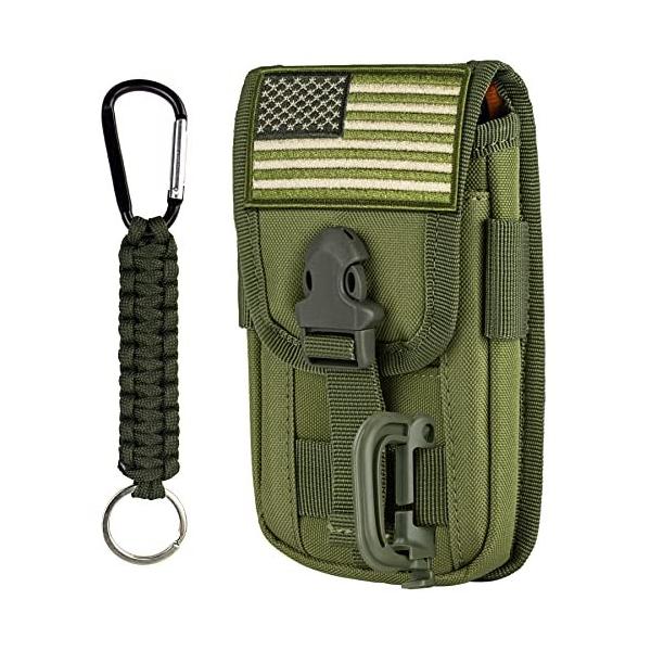 タクティカルポーチ ミリタリーポーチ サバイバルゲーム サバゲー アメリカ TII02510055L bvya Tactical Molle Phone Pouch, Smartphone Waist Belt Holster Buckle...
