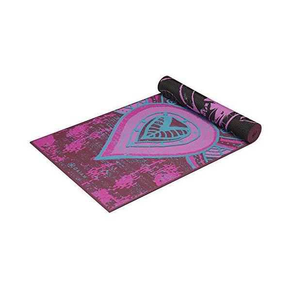 ヨガマット フィットネス 05-62280 Gaiam Yoga Mat Premium Print Reversible Extra Thick Non Slip Exercise &amp; Fitness Mat for All Ty...