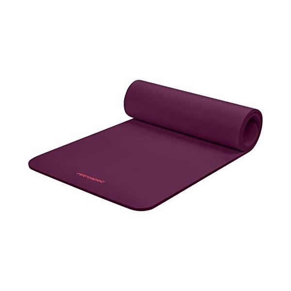 ヨガマット フィットネス 4437 Retrospec Solana Yoga Mat 1/2" Thick w/Nylon Strap for Men &amp; Women - Non Slip Excercise Mat for Yo...