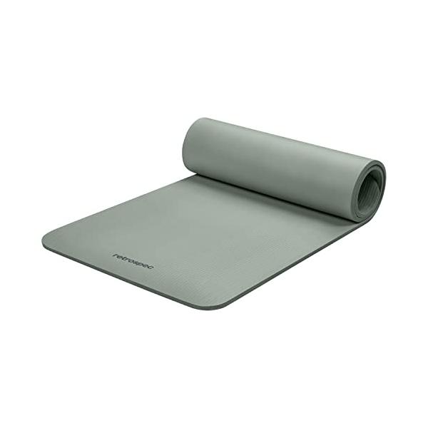 ヨガマット フィットネス 4443 Retrospec Solana Yoga Mat 1/2" Thick w/Nylon Strap for Men &amp; Women - Non Slip Excercise Mat for Yo...