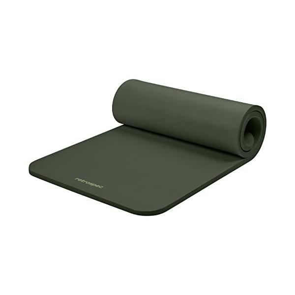 ヨガマット フィットネス 4434 Retrospec Solana Yoga Mat 1" Thick w/Nylon Strap for Men &amp; Women - Non Slip Exercise Mat for Home ...