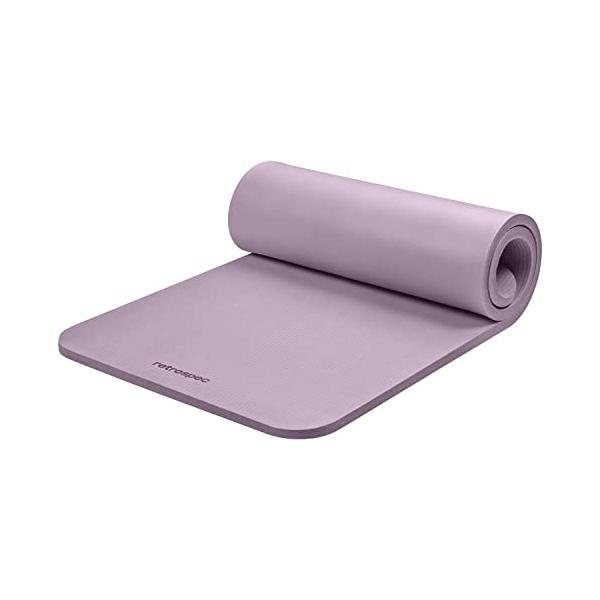ヨガマット フィットネス 4433 Retrospec Solana Yoga Mat 1" Thick with Nylon Strap for Men &amp; Women - Non Slip Exercise Mat for Ho...