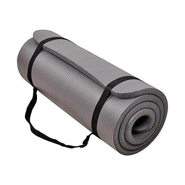 ヨガマット フィットネス BFGC-AP1GY BalanceFrom All-Purpose 1-Inch Extra Thick High Density Anti-Tear Exercise Yoga Mat with Carryin...
