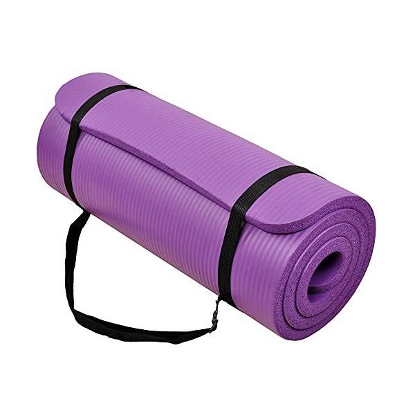 ヨガマット フィットネス AP1PP BalanceFrom All-Purpose 1-Inch Extra Thick High Density Anti-Tear Exercise Yoga Mat with Carrying Str...