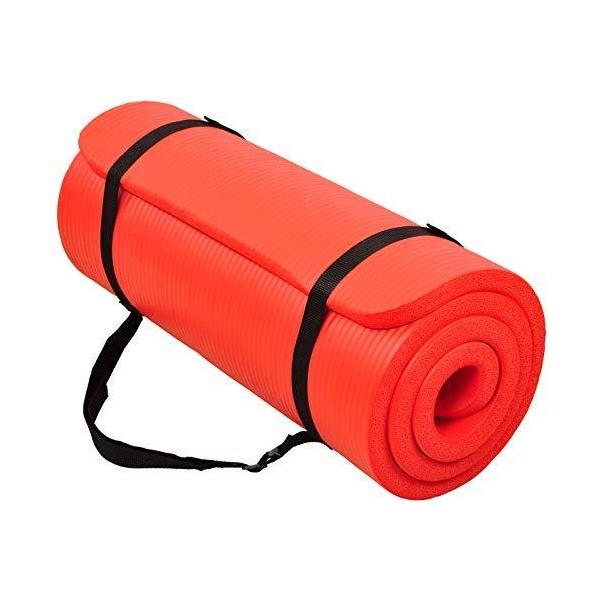 ヨガマット フィットネス AP1RD BalanceFrom GoCloud All-Purpose 1-Inch Extra Thick High Density Anti-Tear Exercise Yoga Mat with Carr...