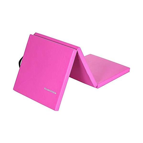 ヨガマット フィットネス BFGM-3PK BalanceFrom 6x2 Feet 3-Panel Folding Gymnastics Mat ? 2-Inch Thick Pad with Vinyl Surface and Carr...