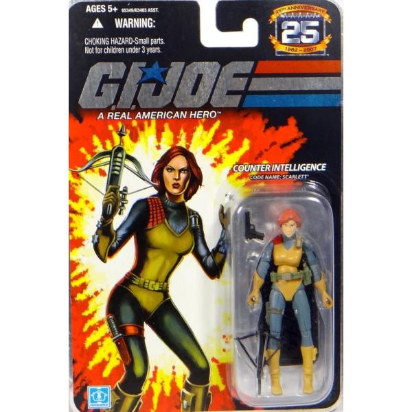 G.I.ジョー おもちゃ フィギュア アメリカ直輸入 映画 G.I. Joe ハズブロ GI JOE G.I. Joe 25th Anniversary: Scarlett (Counter Intelligence) 3-3/4 Inch...
