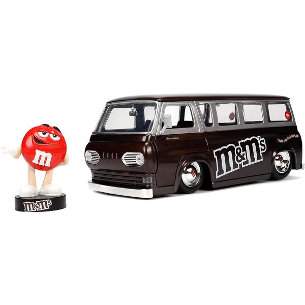 ジャダトイズ ミニカー ダイキャスト アメリカ 32027 Jada Toys M&amp;M's 1:24 1965 Ford Econoline Die-cast Car with Red Figure海外限定品を迅速輸入！5〜15営業...