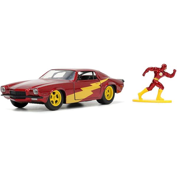 ジャダトイズ ミニカー ダイキャスト アメリカ 33086R Jada Toys DC Comics 1:32 1973 Chevy Camaro Die-cast Car with The Flash Die-cast Figure, T...