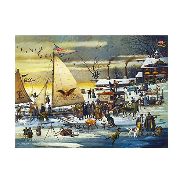 ジグソーパズル 海外製 アメリカ 11512 Buffalo Games - Charles Wysocki - Ice Riders on The Chesapeake Bay - 1000 Piece Jigsaw Puzzle for...
