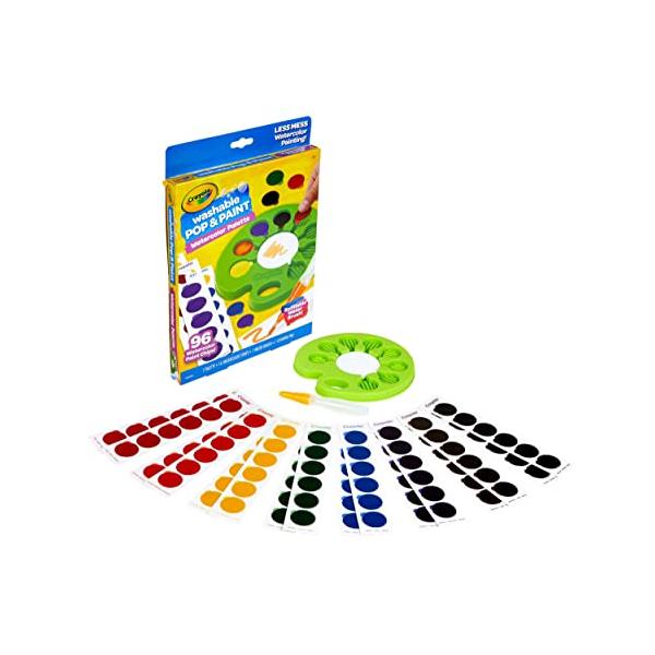 クレヨラ アメリカ 海外輸入 知育玩具 530505 Crayola Watercolor Pop &amp; Paint Palette, Washable Paint Kit, Less Mess Watercolor Paint Se...