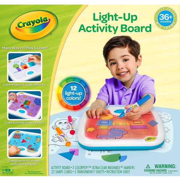 クレヨラ アメリカ 海外輸入 知育玩具 811482 Crayola Light Up Activity Board, Sensory Toy for Toddlers &amp; Kids, Light Box, Light Up Col...