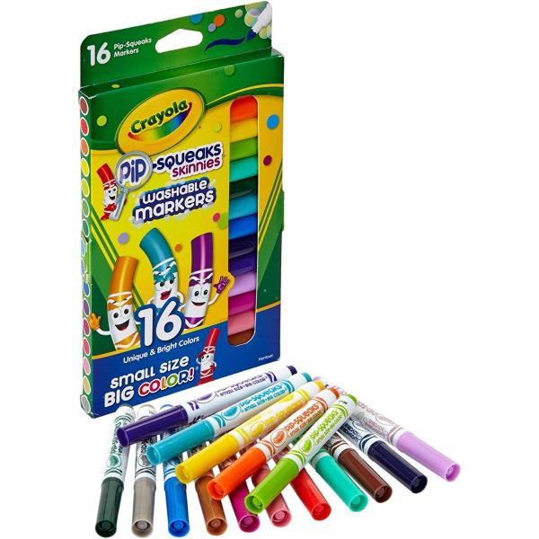 クレヨラ アメリカ 海外輸入 知育玩具 BIN588146 Crayola Washable Pip-Squeaks Skinnies Markers 16-Count per Pack (1-Pack)海外限定品を迅速輸入！5〜15営業日...