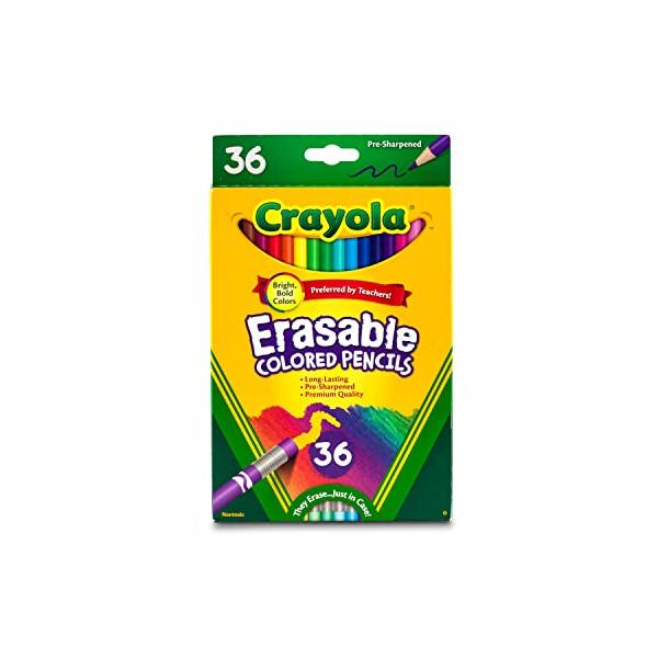 クレヨラ アメリカ 海外輸入 知育玩具 68-1036 Crayola Erasable Colored Pencils (36ct), Colored Pencils for Kids, For Coloring Books, Schoo...