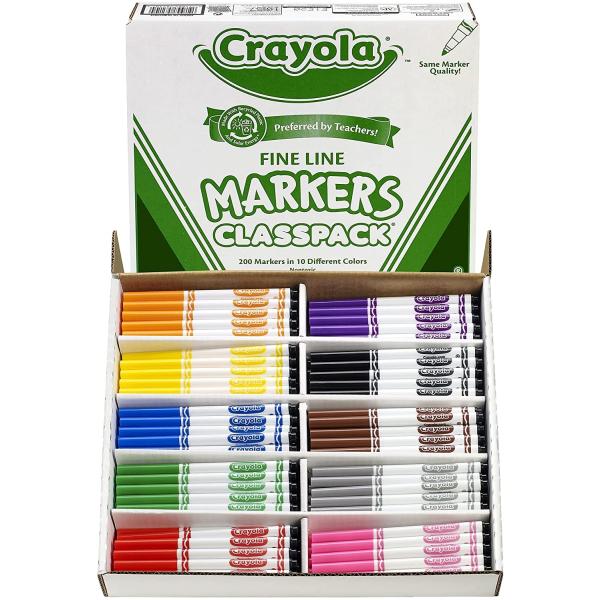 クレヨラ アメリカ 海外輸入 知育玩具 NA Crayola Fine Line Markers, Assorted Classic Classpack, Box Of 200海外限定品を迅速輸入！5〜15営業日にて発送します。型番：NA海...