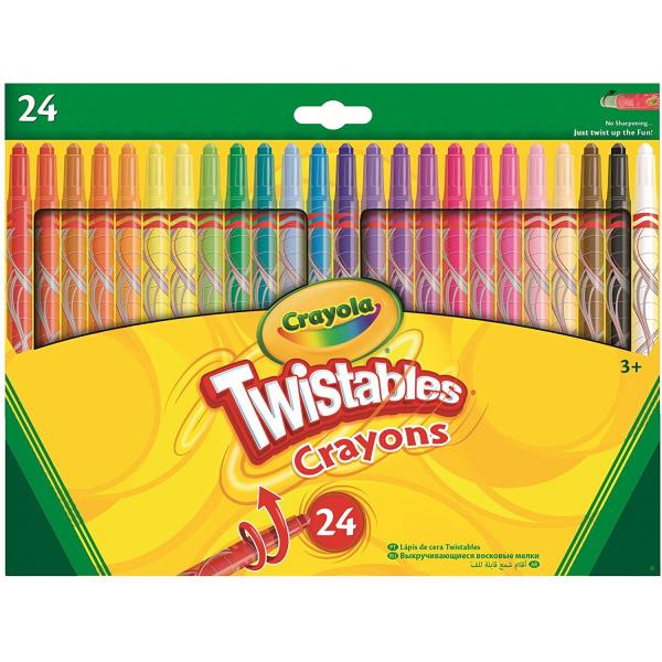 クレヨラ アメリカ 海外輸入 知育玩具 52-8501 Crayola Twistables Colouring Crayons - Assorted Colours (Pack of 24), Simply Twist for More ...