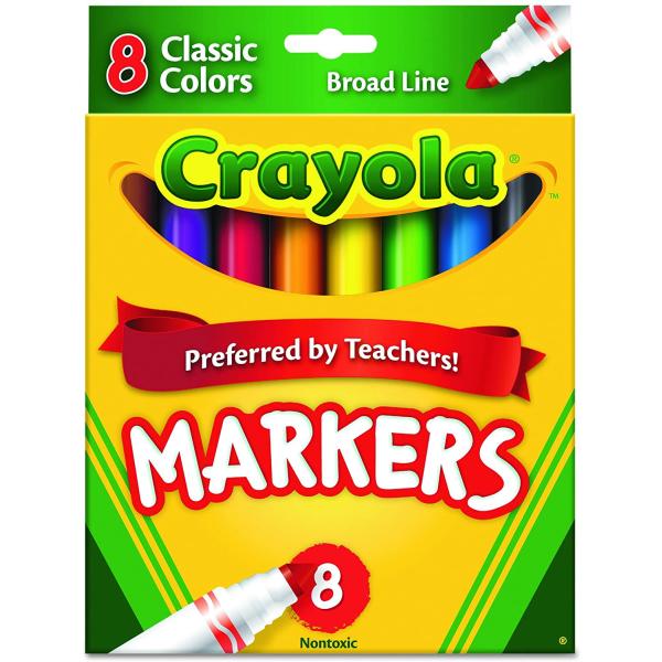 クレヨラ アメリカ 海外輸入 知育玩具 58-7708 Crayola Broad Line Markers, School Supplies, Colors may vary, 8 Count海外限定品を迅速輸入！5〜15営業日にて発送し...