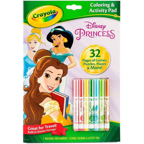 クレヨラ アメリカ 海外輸入 知育玩具 04-5807 Crayola Disney Princess Color &amp; Activity Book, 32 Coloring Pages &amp; 7 Mini Markers, G...