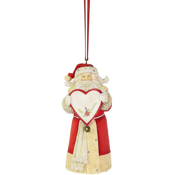 エネスコ Enesco 置物 インテリア 海外モデル アメリカ 輸入物 ジムショア Jim Shore  6003915 Enesco Heart of Christmas Santa Personalizable Hanging Orna...