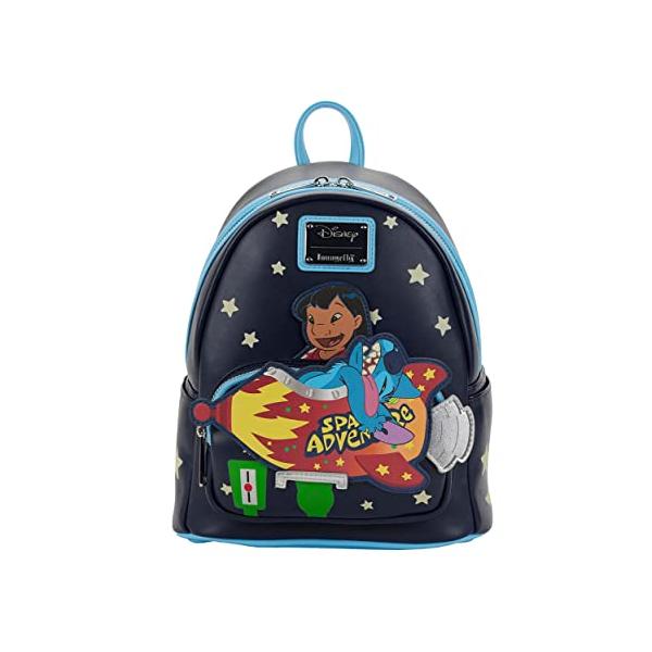 ラウンジフライ アメリカ 日本未発売 バッグ コラボ レディース ウィメンズ 137586 Loungefly Disney Lilo and Stitch Space Adventure Womens Double Strap Polyu...