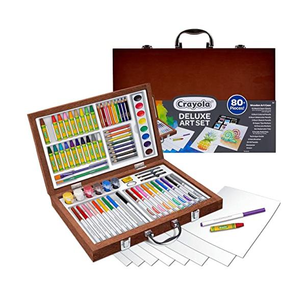 クレヨラ アメリカ 海外輸入 知育玩具 041052 Crayola Wooden Art Set, 80+ Pcs, Arts and Crafts for Kids 8+, Artists Gifts海外限定品を迅速輸入！5〜15営業日...