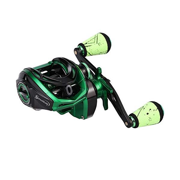 リール 釣り道具 フィッシング 海外直輸入 GEF-SDL-GREEN-L Sougayilang Baitcasting Reel 18LB Carbon Fiber Drag Baitcasters Unequaled Affordab...