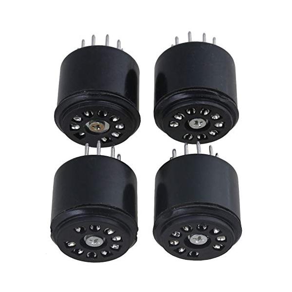 真空管 ギター・ベース アンプ 海外 輸入 NW19156861532026847 Bstinay 4pcs Black Bakelite Vacuum Tube Socket Saver Base 9 Pin Tube Testers F...