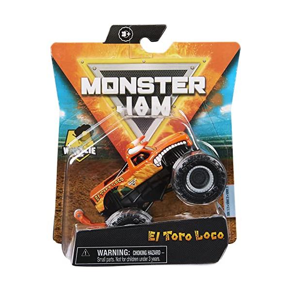 モンスタージャム モンスタートラック ミニカー  Monster Jam 2021 Spin Master 1:64 Diecast Monster Truck with Wheelie Bar: Retro Rebels El Toro ...