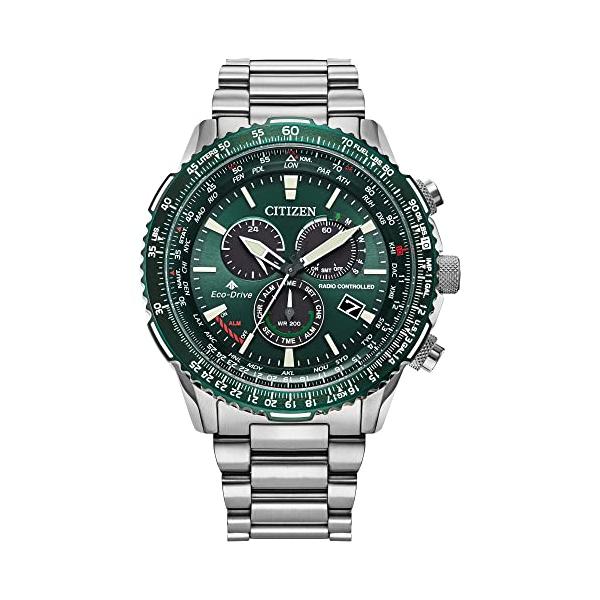 腕時計 シチズン 逆輸入 海外モデル 海外限定 アメリカ直輸入 メンズ CB5004-59W Citizen Eco-Drive Pilot Chronograph Watch with Atomic Timekeeping, 12/24H...