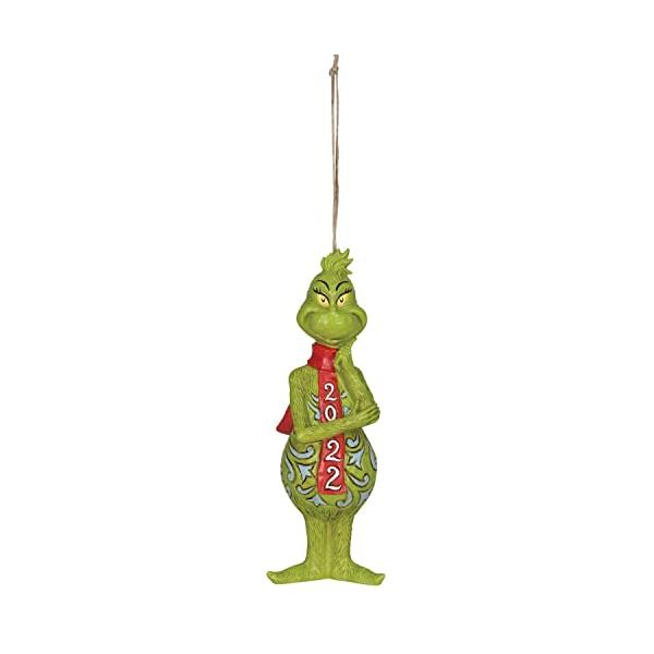 エネスコ Enesco 置物 インテリア 海外モデル アメリカ 輸入物 ジムショア Jim Shore  6010783 Enesco Jim Shore Grinch Dated 2022 Hanging Ornament, 5 Inch...