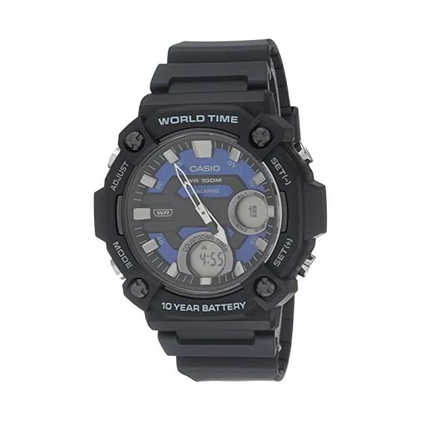 腕時計 カシオ メンズ 逆輸入 日本 メイドインジャパン アメリカ アウトドアウォッチ特集 AEQ-120W-2AVCF Casio 10 Year Battery World Time Countdown Timer Analog-Dig...