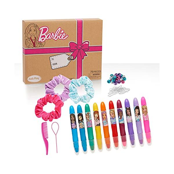 バービー バービー人形 63709 Barbie Deluxe Hair Chalk Salon Set, 75-Piece Hair Accessories Set for Girls, Kids Toys for Ages 5 Up, ...