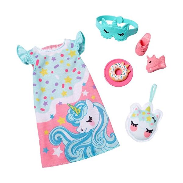 バービー バービー人形 HMM57 Barbie My First Barbie Clothes, Fashion Pack for 13.5-inch Preschool Dolls, Set with Pajamas,Slippers ...