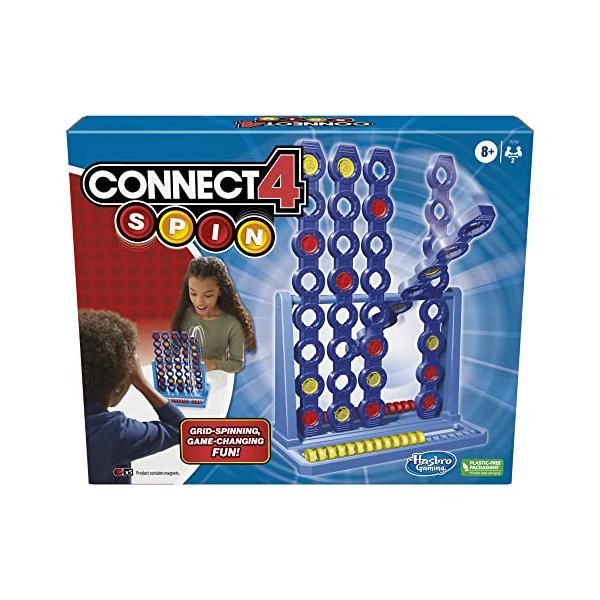 ボードゲーム 英語 アメリカ 海外ゲーム F5750 Hasbro Gaming Connect 4 Spin Game, Features Spinning Connect 4 Grid, 2 Player Board Games for...