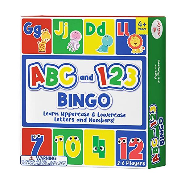 ボードゲーム 英語 アメリカ 海外ゲーム  Party Hearty Alphabet and Number, ABC and 123 Bingo Board Game for Kindergarten and Preschool Kids...