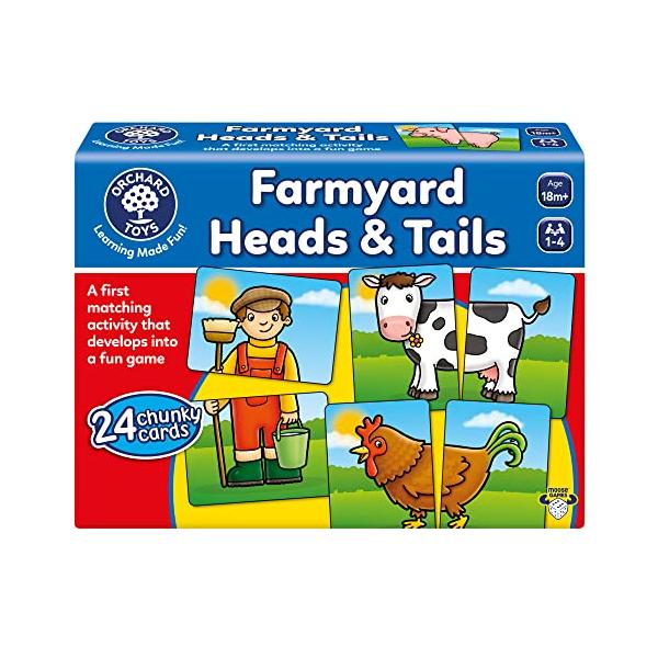 ボードゲーム 英語 アメリカ 海外ゲーム 91028 Orchard Toys Moose, Farmyard Heads &amp; Tails Game. A First Matching Activity That develops ...