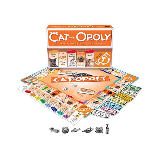 ボードゲーム 英語 アメリカ 海外ゲーム 4099564 Late for the Sky CAT-opoly Cat Board Game, Family Property Trading Strategy for 2-6 Players...