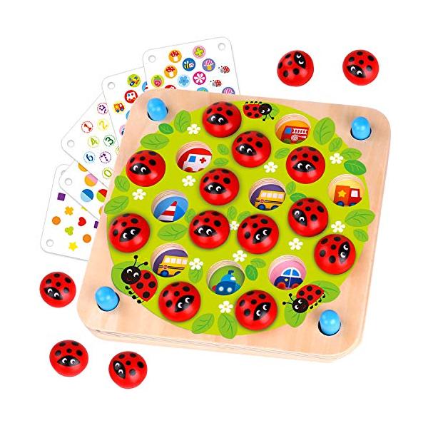 ボードゲーム 英語 アメリカ 海外ゲーム Jeu de M?moire Jardin des Coccinelles Nene Toys Ladybug’s Garden Memory Game ? Wooden Matching Game...